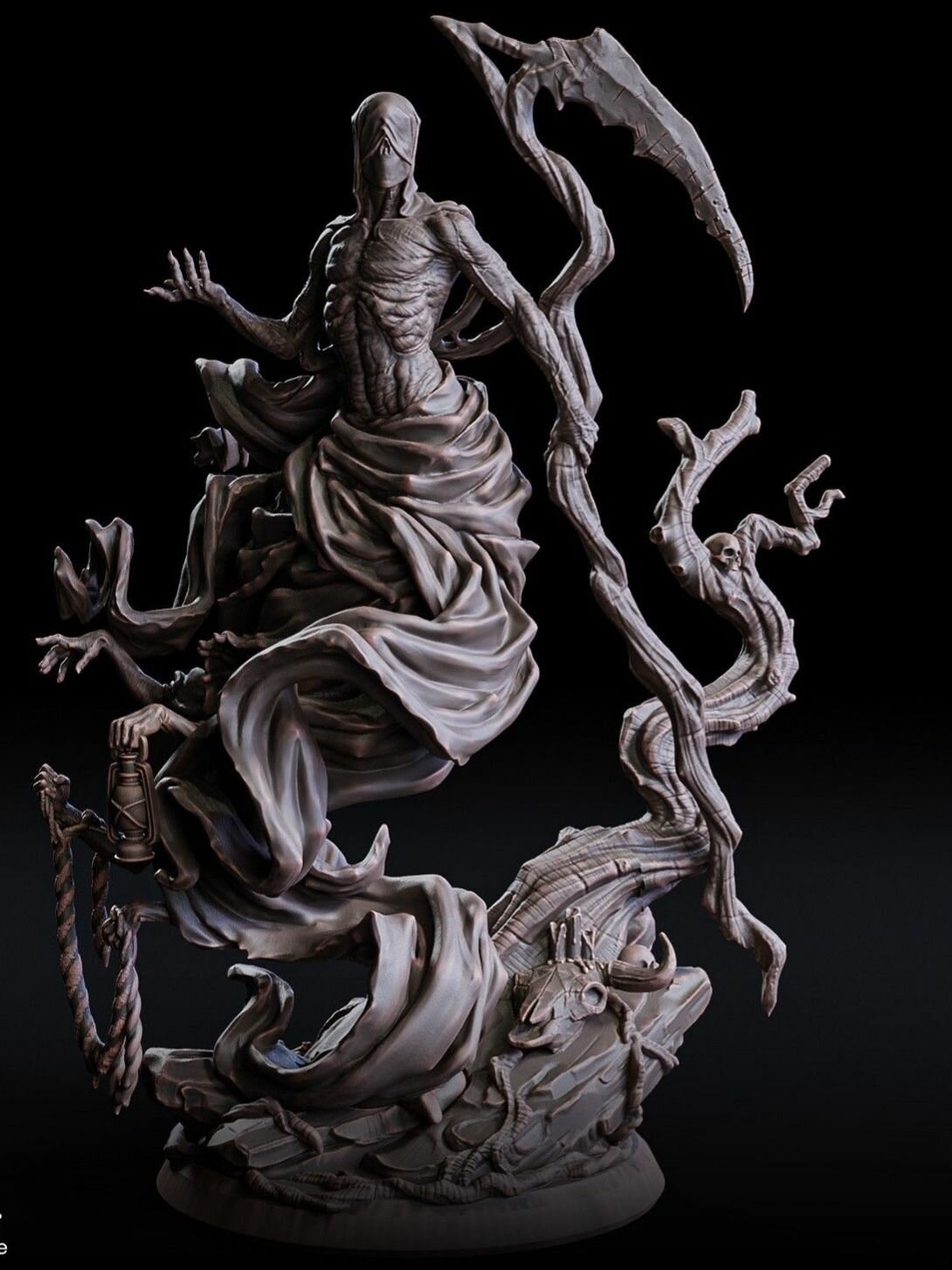 Фэнтези большая фигурка похититель ДУШ, 3д миниатюра для раскрашивания (база 75мм)