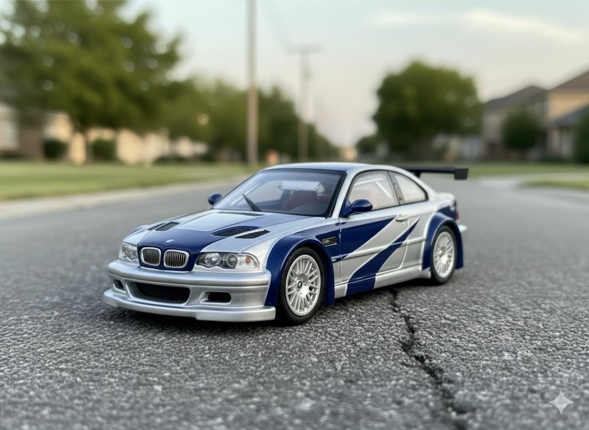 Модель автомобиля DCM MJ 1:64 BMW E46 M3 GTR литая коллекционная edition Need for Speed