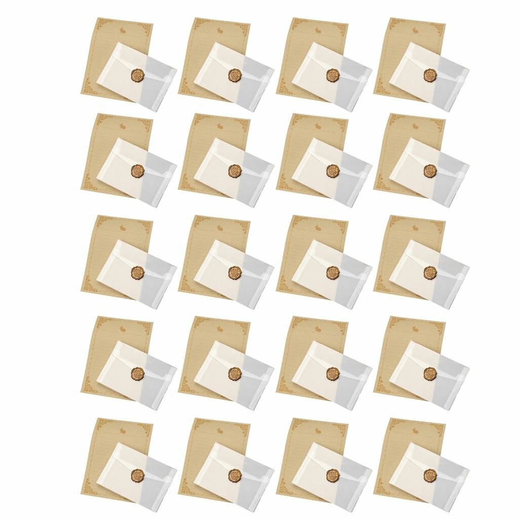 20 комплектов полупрозрачных пустых конвертов-набор из 8
