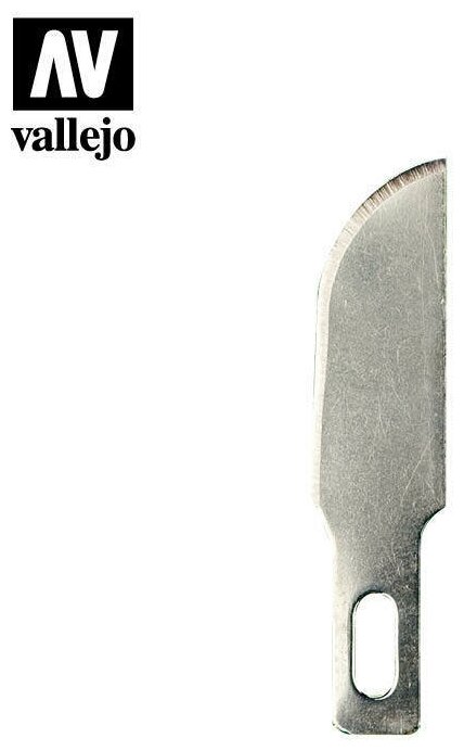 Набор сменных лезвий для модельного ножа Vallejo Tools: General Purpose Curved Blades (5)
