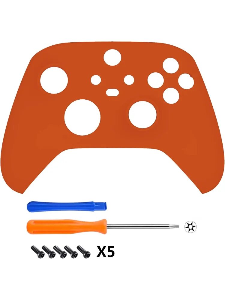 EXtremeRate Сменный корпус для Xbox Series X/S, оранжевый, персонализированный, мягкое покрытие, улучшенный захват, накладка для игрового контроллера