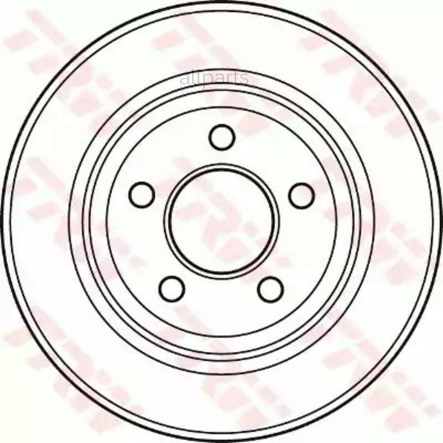 TRW DF4882 Диск тормозной передний DODGE CARAVAN II/CHRYSLER VOYAGER III ALL 95-01 TRW DF4882