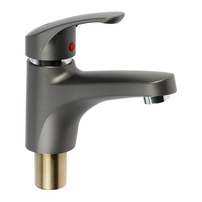 Смеситель для раковины ZEIN Z3656, однорычажный, высота излива 9 см, ABS-пластик, графит, 9931965