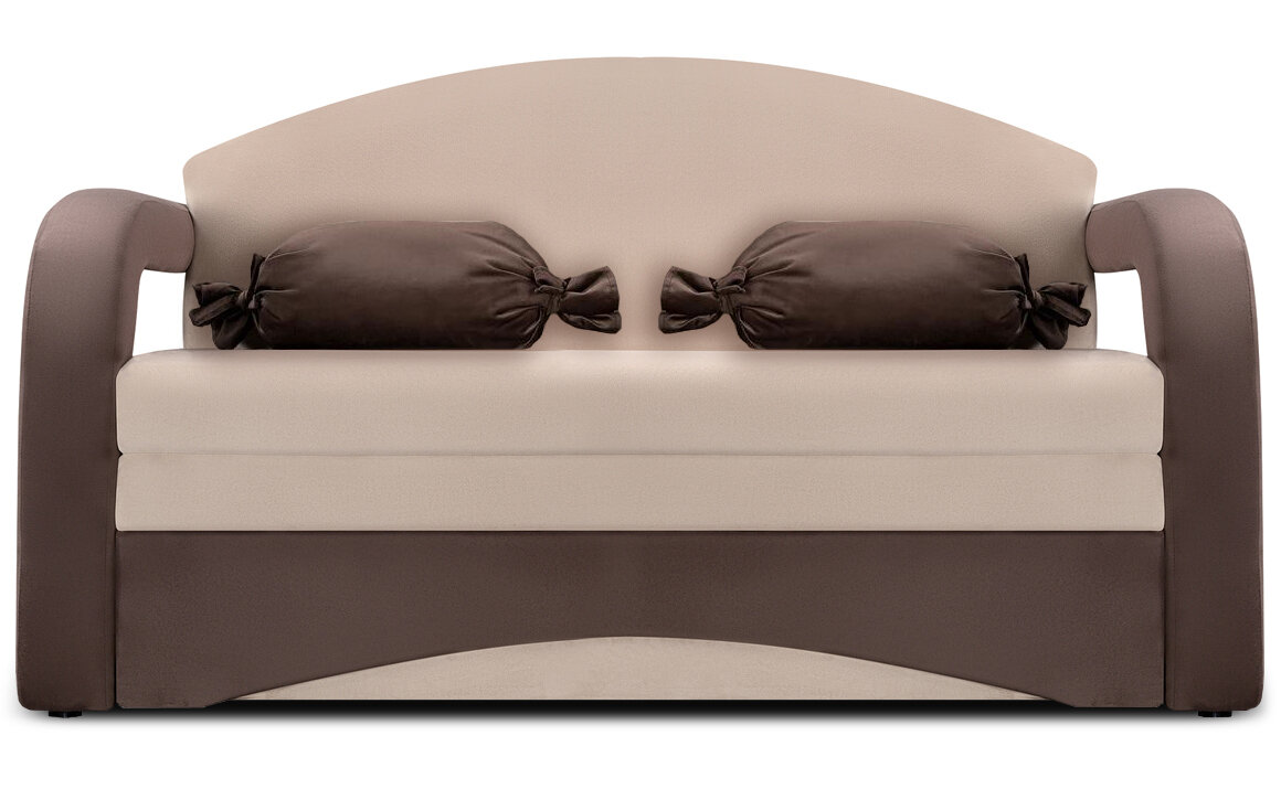 Детский диван Эдем Димочка бежевый, выкатной на ламелях, 144х80х86 см, с ящиком для белья