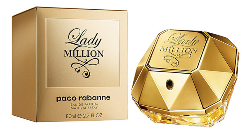 Парфюмерная вода PACO RABANNE "Lady Million", женская, древесная, цветочная, 80мл