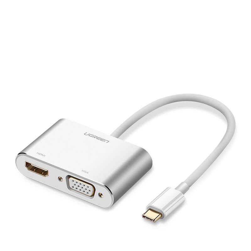 Адаптер UGREEN CM162 (50505) USB-C to HDMI + VGA +USB 3.0 Adapter With PD. Цвет: серый космос