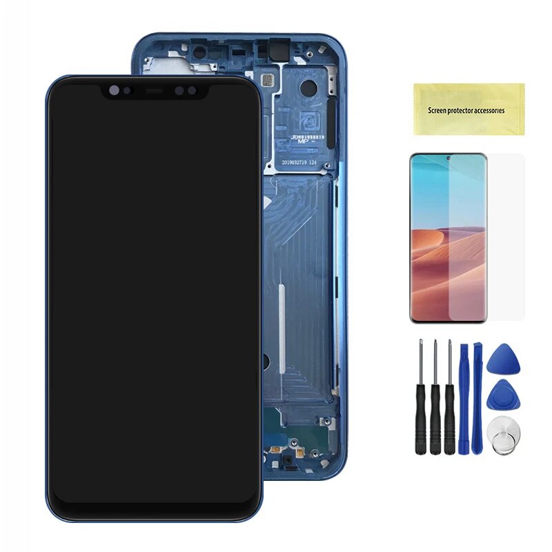 Super AMOLED для Xiaomi Mi 8, ЖК-дисплей для Xiaomi Mi8, дигитайзер сенсорного экрана, ремонт экрана с рамкой M1803E1A, замена экрана