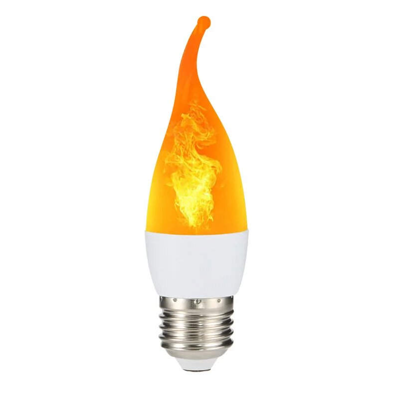 Светодиодная лампочка QUANXUNHE с эффектом пламени E27/E14 3/5/7/9 Вт E27 3W candle bulb