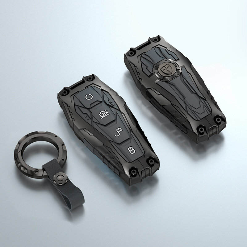 Чехол для ключей BYD Qin Plus Song Pro New Energy Key Case 2024 Heavy Mecha, силиконовый, металлический