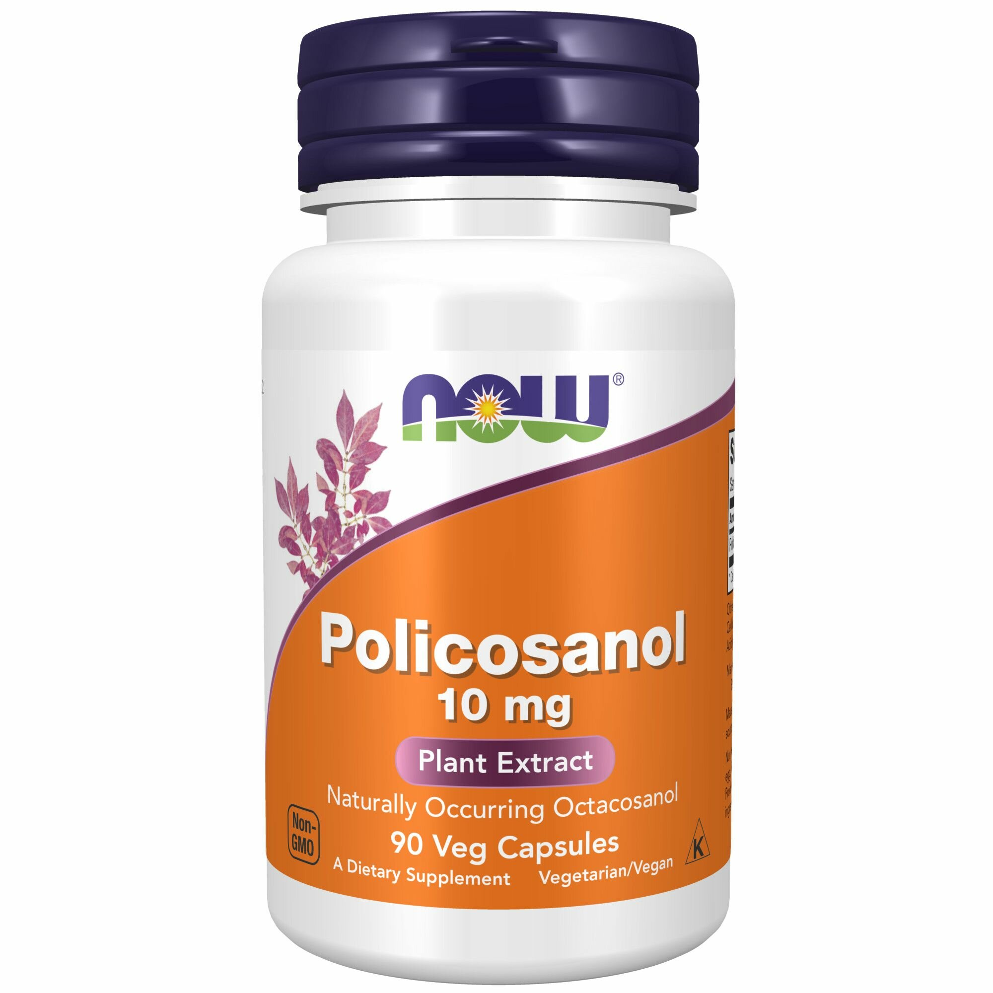 NOW Policosanol 10 mg, Поликозанол, здоровье сердечно-сосудистой системы, 90 капсул