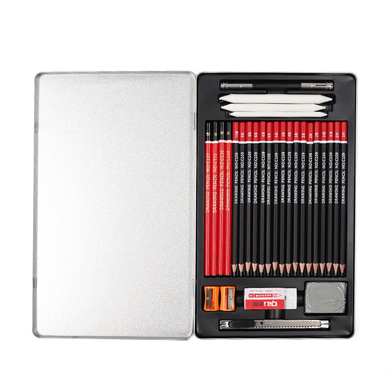 Набор для рисования Qili Kai Li, 30 штук, в железной коробке