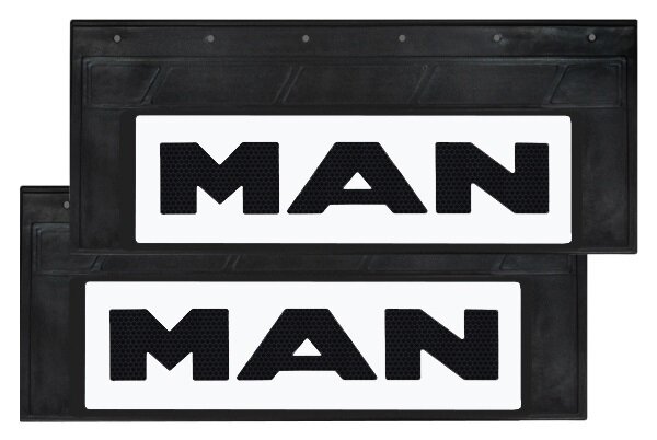 Брызговики резиновые на грузовой автомобиль MAN, светоотражающие (660х270 мм.) (2 штуки). Сделано в России (13229)