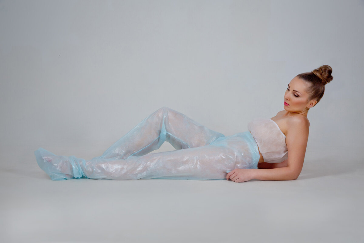 Полукомбинезон для прессотерапии голубой (SMS, размер до 56, 18 г/м) IGRObeauty, 10 шт/упк