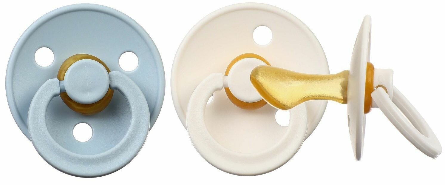 Набор ортодонтических пустышек 2 шт, детская латексная соска, для малышей от 6 месяцев