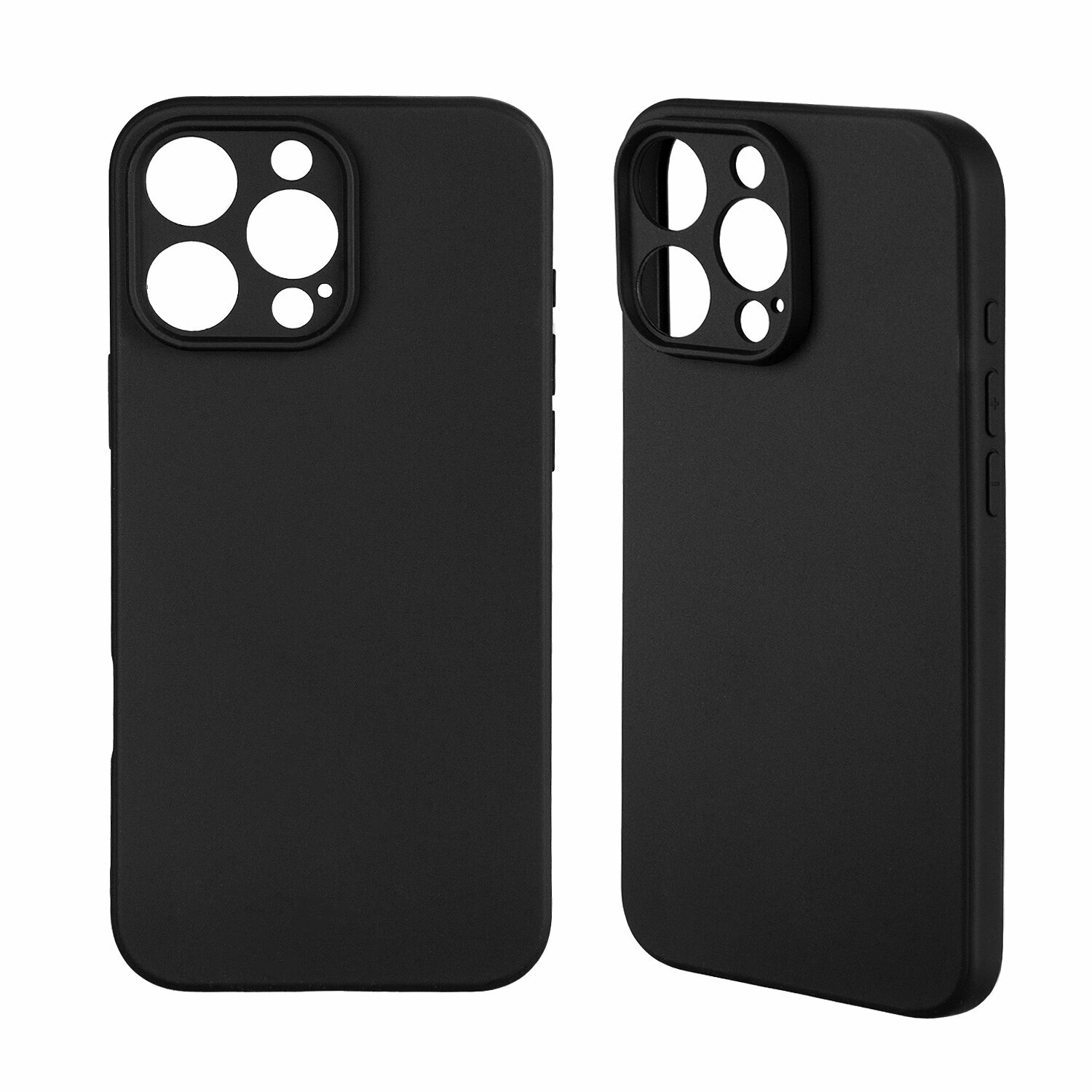 Чехол для Apple iPhone 16 Pro Max с защитой камеры и покрытием Soft Touch, из термополиуретана, черный