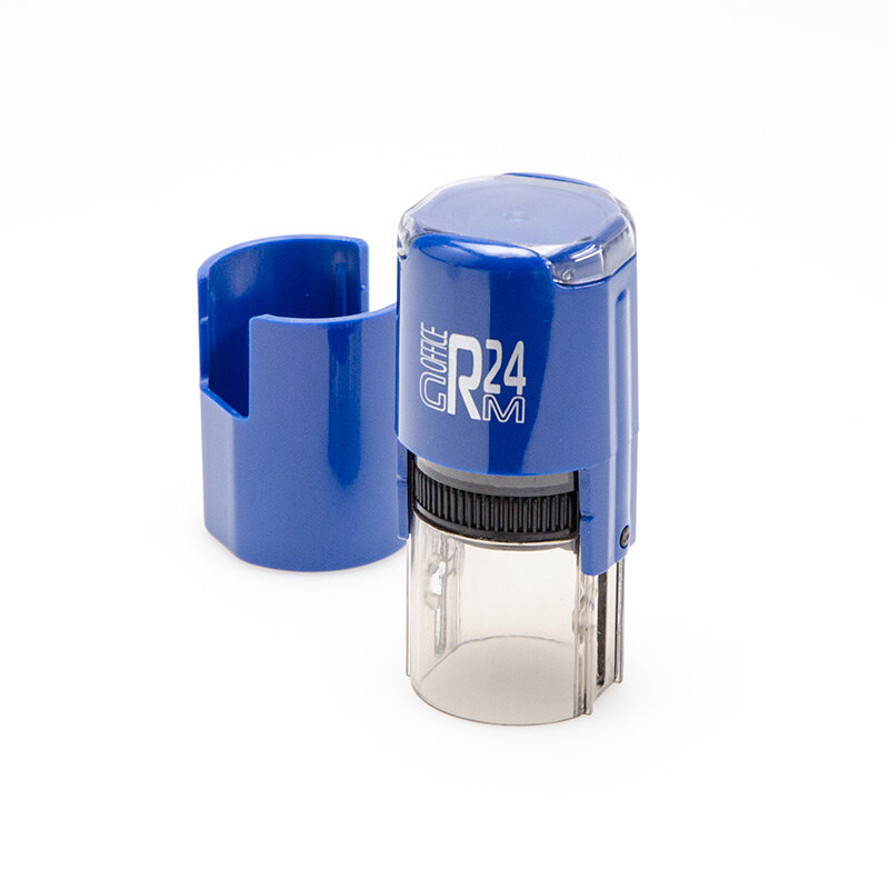 GRM R24 office - оснастка для печатей, синий корпус, д. 24 мм