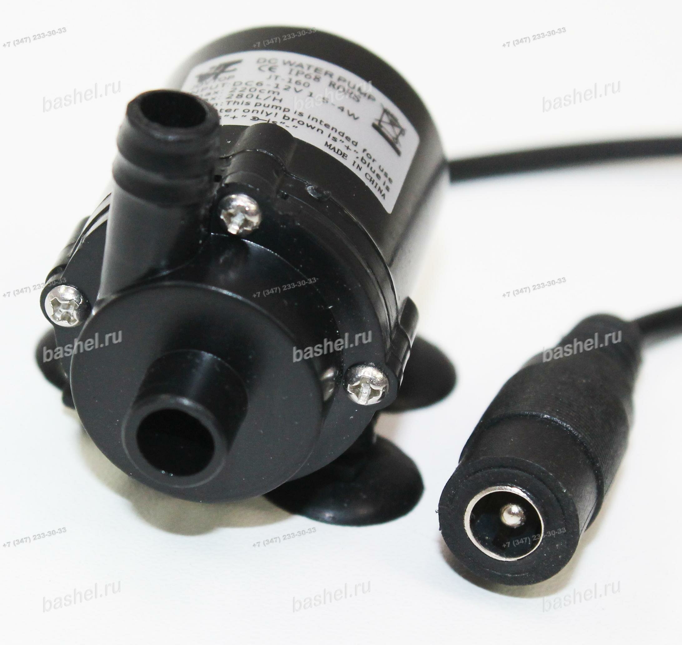 Помпа погружная JT-160, (6-12VDC, Hmax:220cm, Qmax:280L/H, IP68)