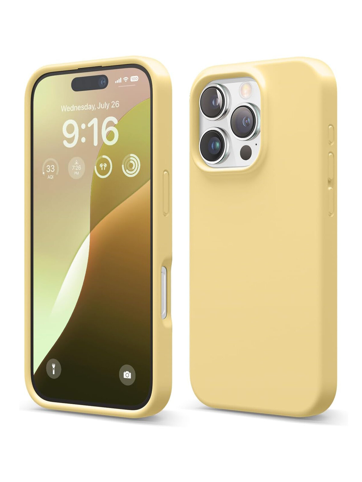 Elago для iPhone 16 Pro чехол Soft silicone (Liquid) Yellow