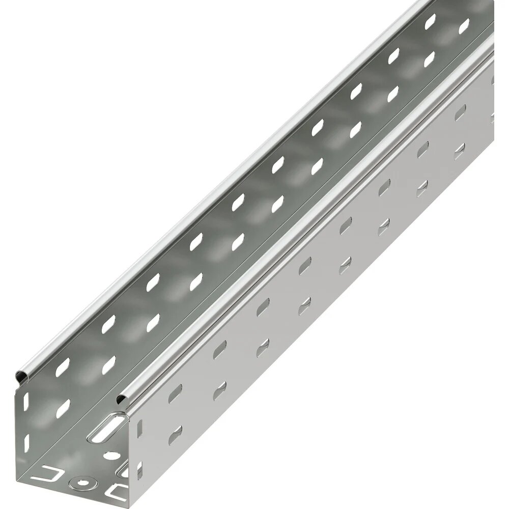 Перфорированный лоток DKC 80х80 L 2000, цинк-ламельный 35311ZL