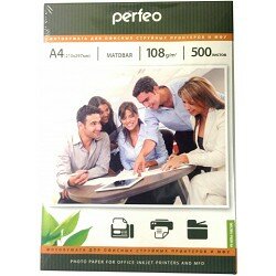 Perfeo фотобумага PF-MTA4-108 500 Бумага матовая , А4 108 г м2, 500 л