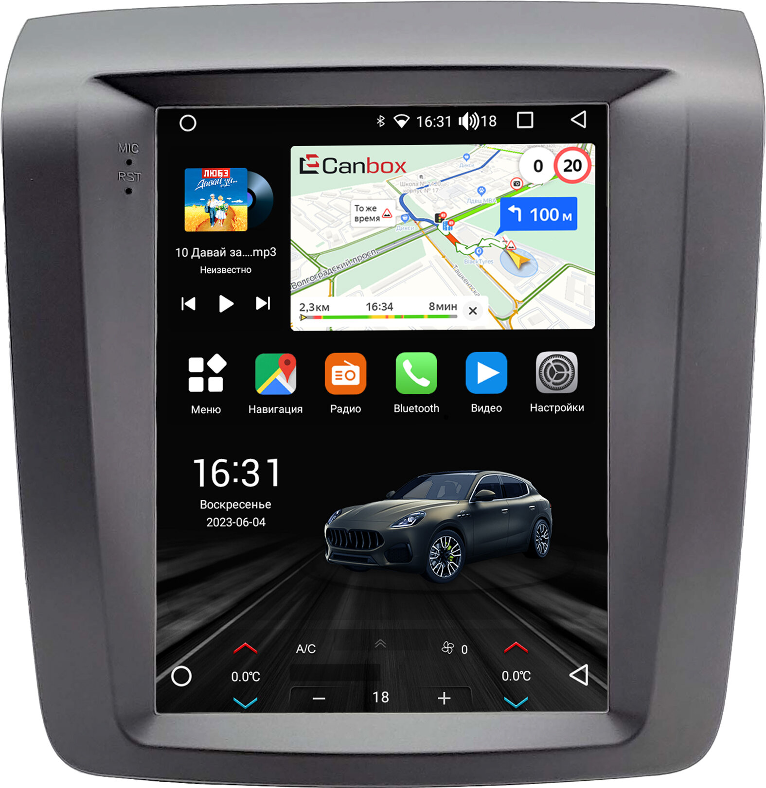 Штатная магнитола Toyota Alphard 2005-2008 Canbox M-Line (Tesla) 9.7" 4/64 5622-1312-88 Android 10 (4G-SIM, DSP, QLed)