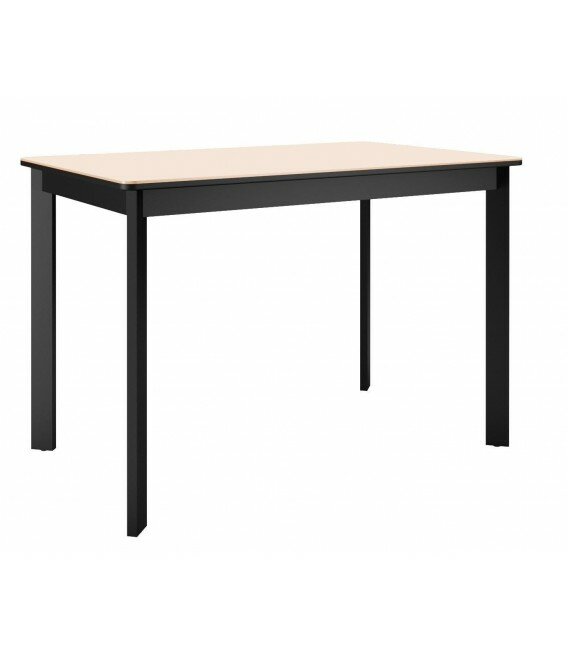 Стол Felicia LK110 Керамика Krater Perla (бежевый матовый) /подстолье черное/опоры черные