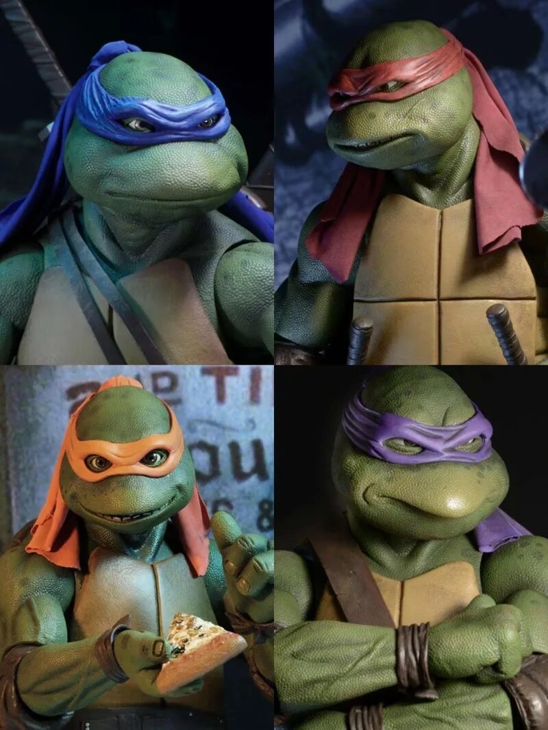 Фигурка TMNT Leonardo NECA 1990, Turtle Blue — фото 1