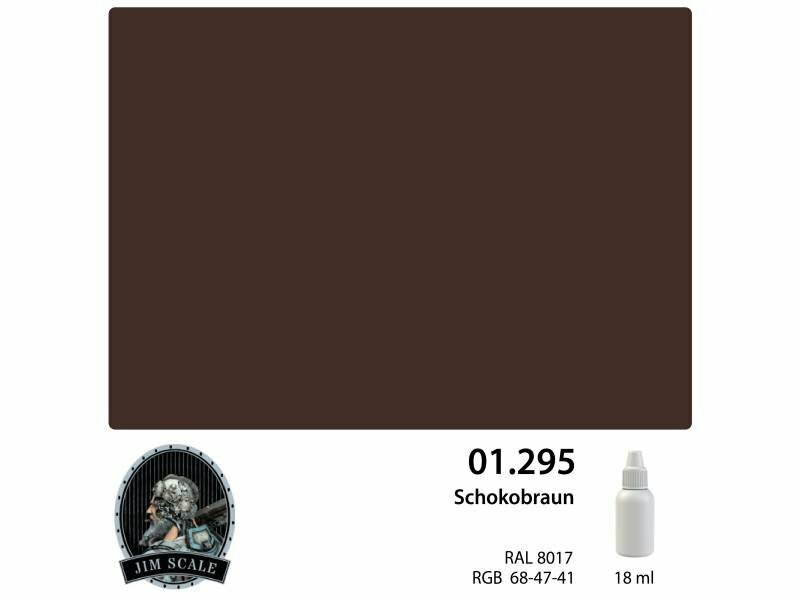 Акриловая краска Jim Scale Schokobraun RAL 8017, 18 мл