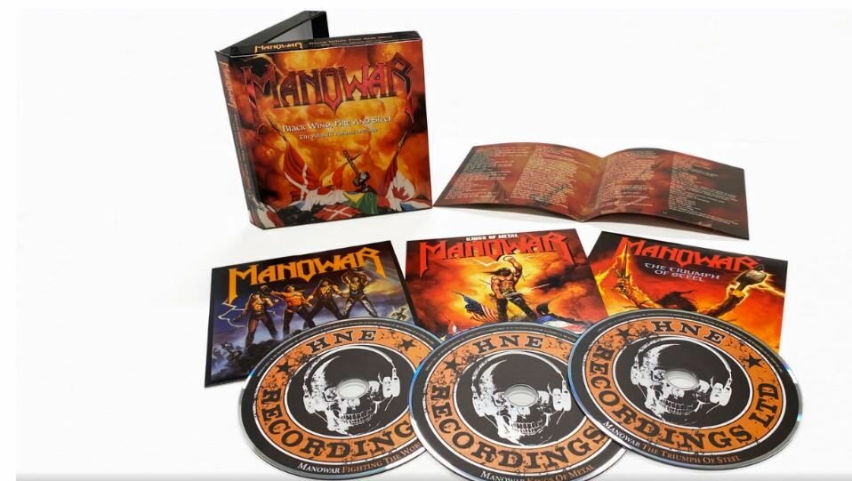 Фирменное издание Manowar - Black Wind, Fire & Steel: Atlantic Albums 1987-1992 3-CD BOX-SET