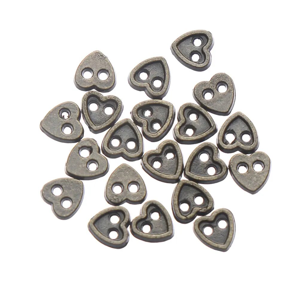 Серебряные металлические сердечки для рукоделия, 20 шт, Color: 13