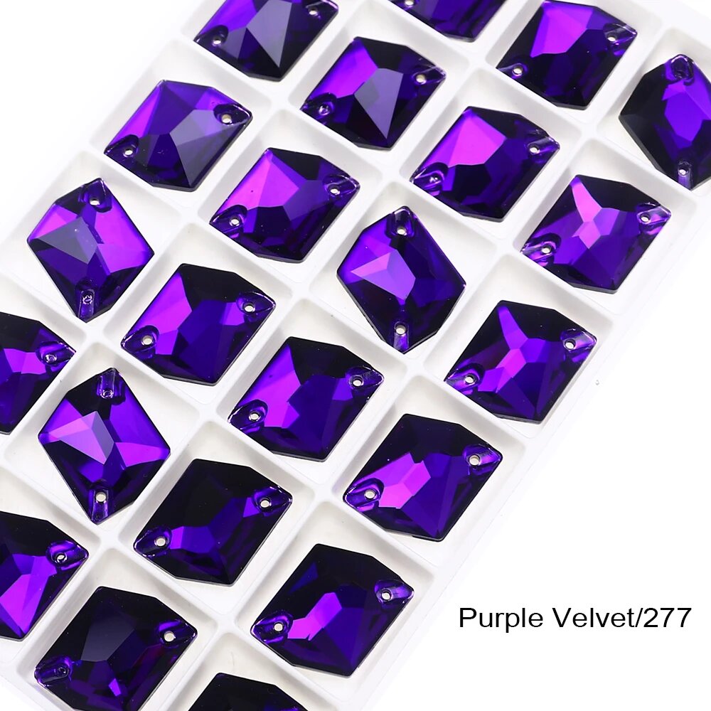 Стразы Flatback Кристалл для декора Фиолетовый, 20x16mm-10pcs, Purple Velvet 277