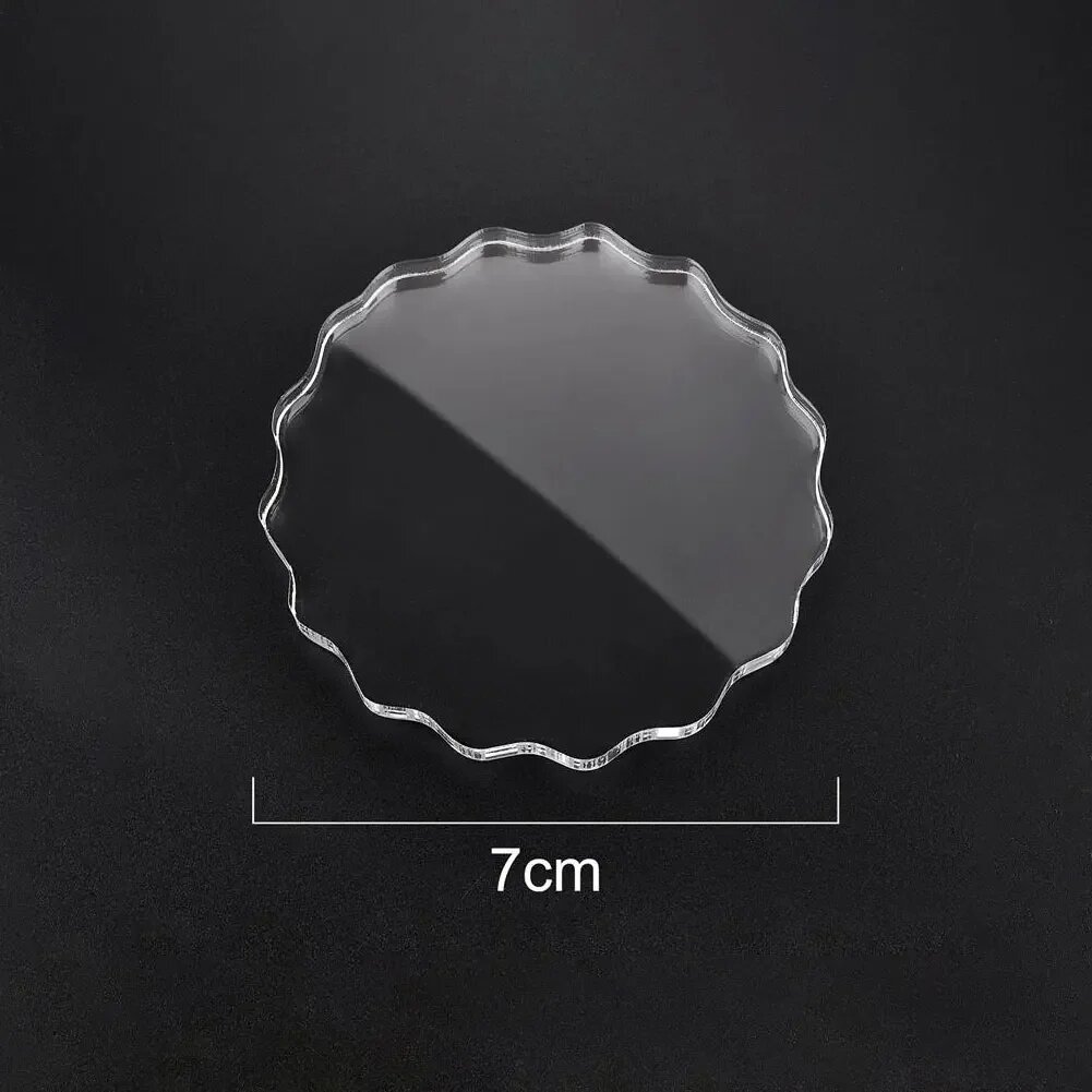 Прозрачный акриловый блок для штампов 10x10 см 7x7x0.8cm