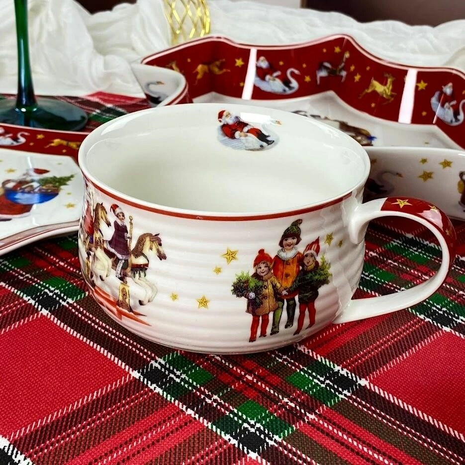 Бульонница Lenardi Новый Год 500мл фарфор