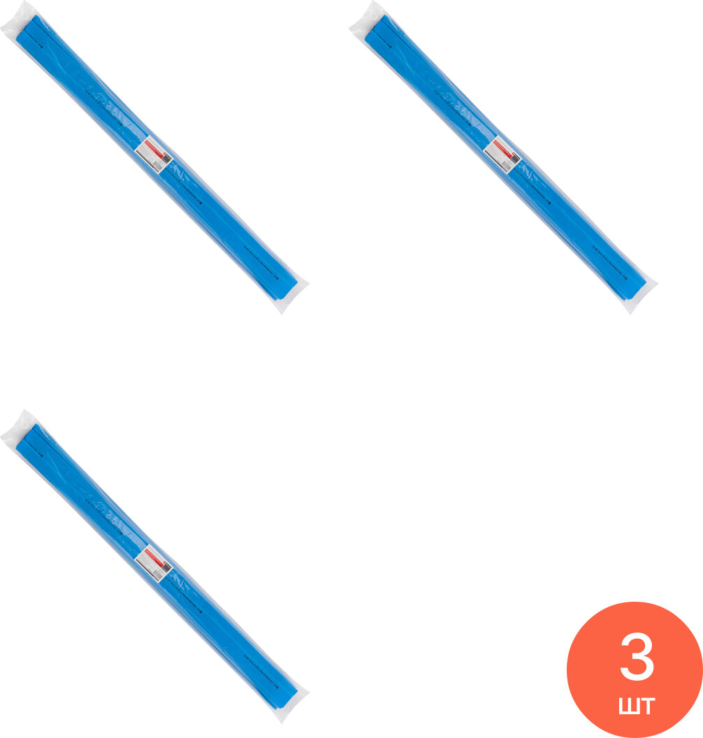 Термоусадочная трубка EKF / ЕКФ PROxima ТУТнг без клеевого слоя 40/20 полиолефин синий длина 1м диаметр 40(20)мм, tut-40-g-1m, 1шт. / термотрубка (комплект из 3 шт)