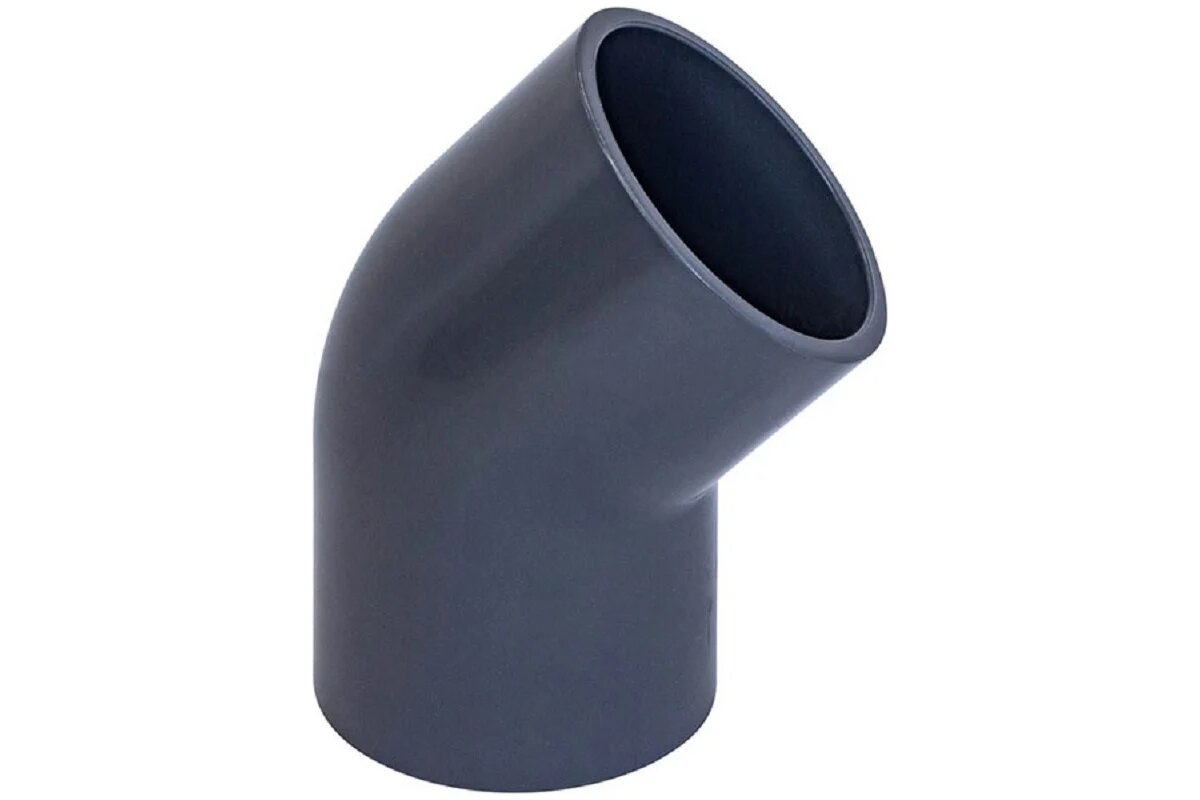 AQUAVIVA ELW16045 Отвод НПВХ клеевой 45 DN 160 PN16 41103