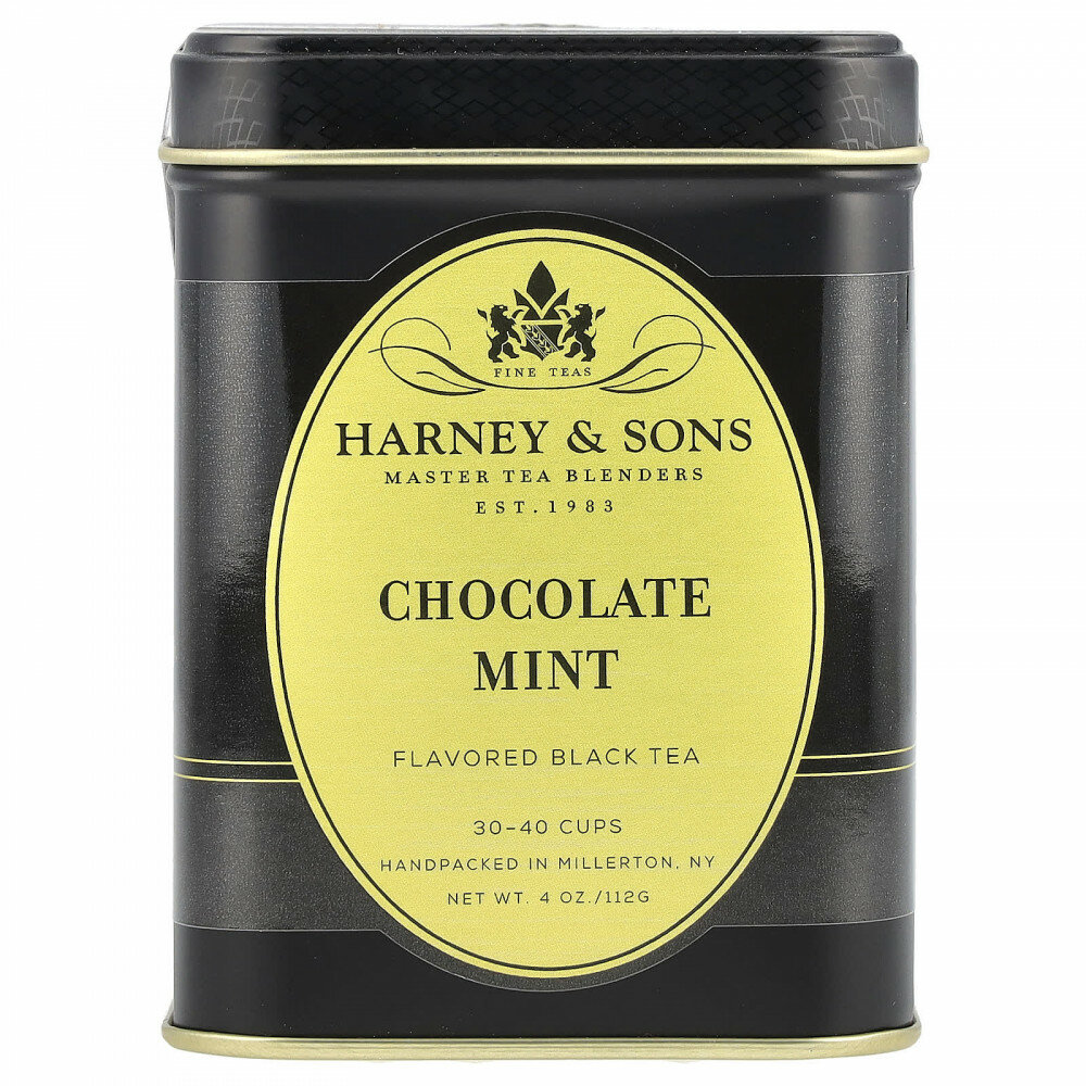 Harney & Sons, черный чай, шоколад и мята, 112 г (4 унции)