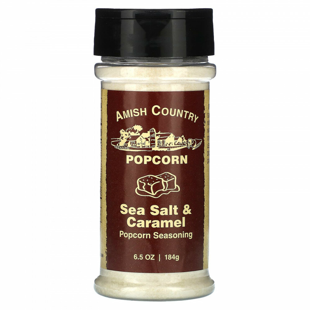 Amish Country Popcorn, приправа для попкорна, морская соль и карамель, 181 г (6,4 унции)