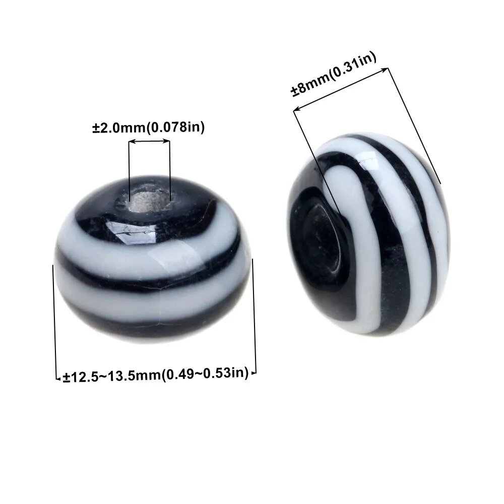 Бусины лемпворк черные, Color: Black Style 14
