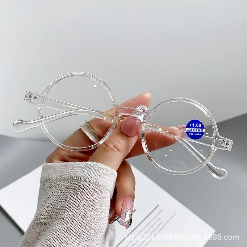 Круглые очки для чтения MOONBIFFY +1.0.+4.0 прозрачный, +250