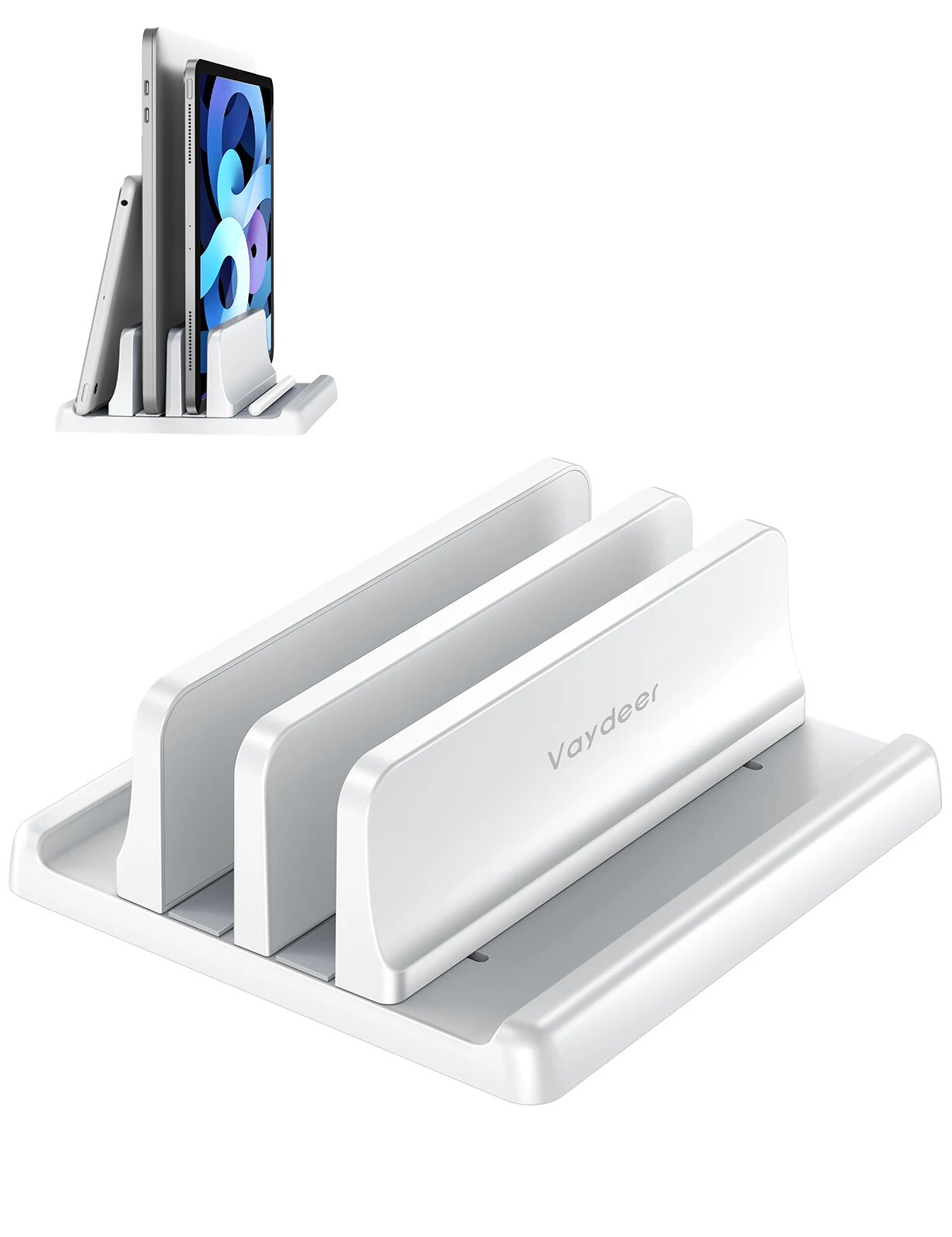 Подставка для планшетов VAYDEER, Dual-Slot--white