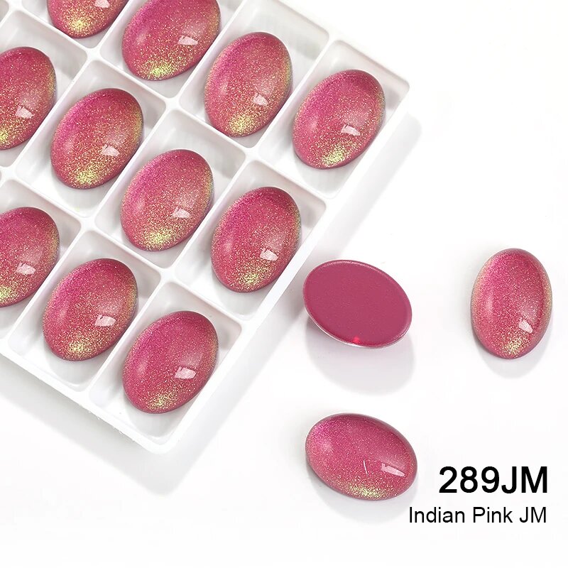 Стразы стеклянные Indian Pink JM 13x18 мм