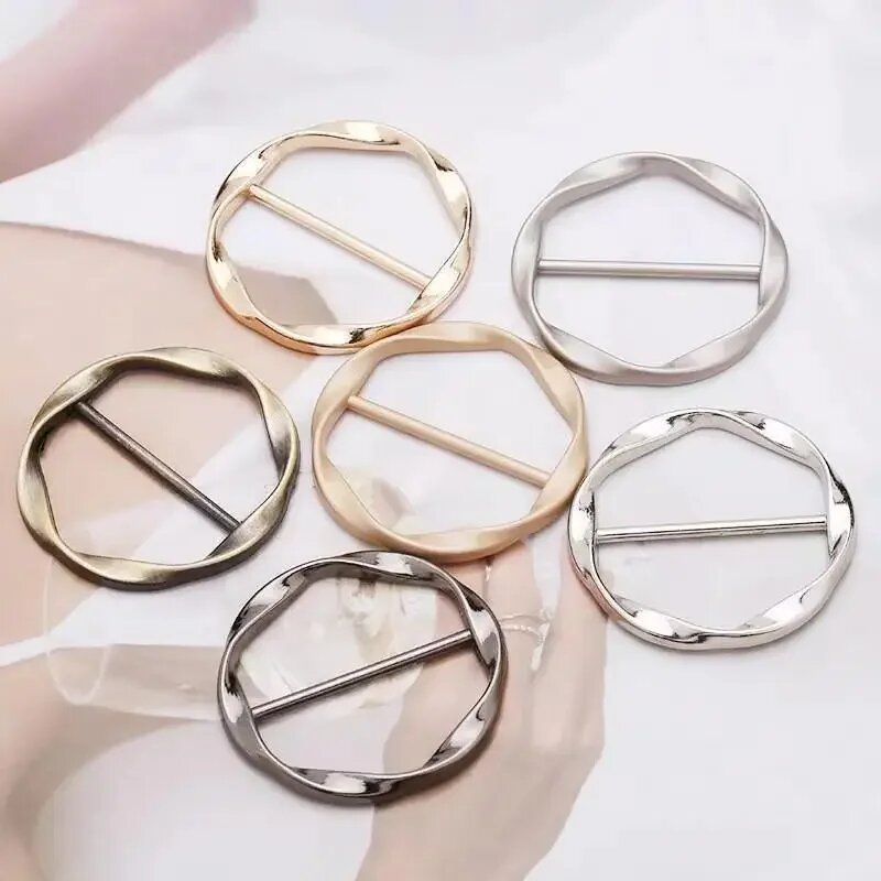 Металлические зажимы для шарфов, 6pcs set C