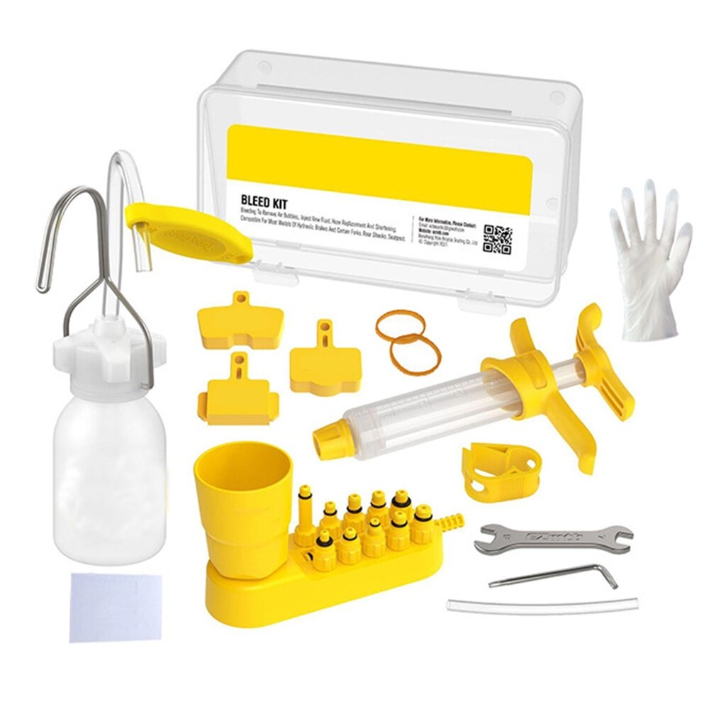 Велосипедные инструменты, Инструмент для заправки гидравлических тормозов горного велосипеда - пластиковое соединение стандартной версии 2022 года, 1 набор