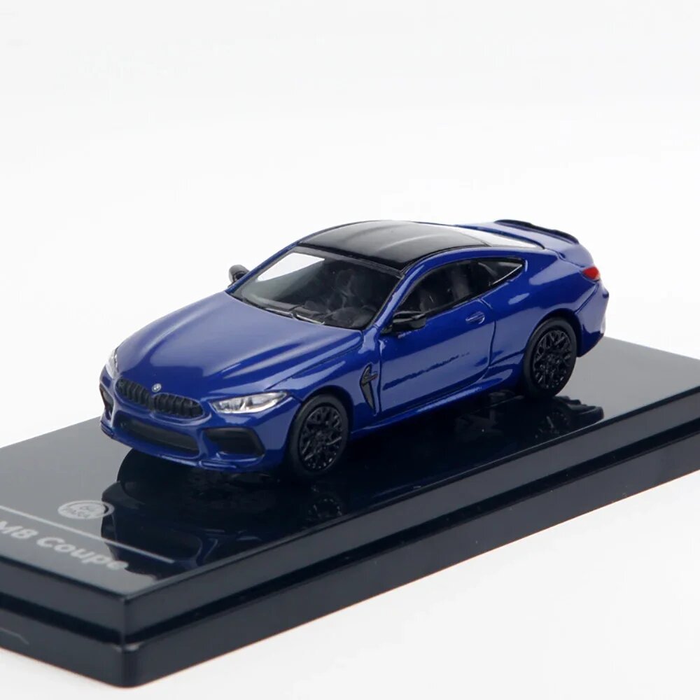 Модель BMW M8 Coupe синего цвета 1:64 HAIYUANSINUO Темно-синий, Spot Goods