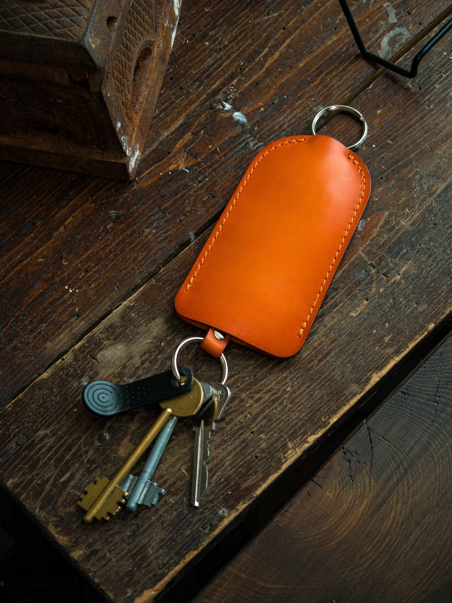 Ключница из натуральной кожи/Чехол для ключей/ Кожаная ключница/Карманная ключница/ Ключница SAFFA Leather