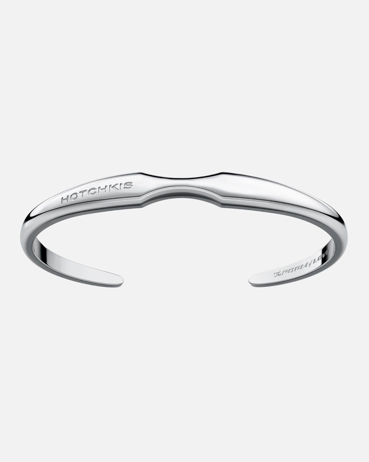 Жесткий браслет Hotchkis Jewelry, серебро, 925 проба, родирование