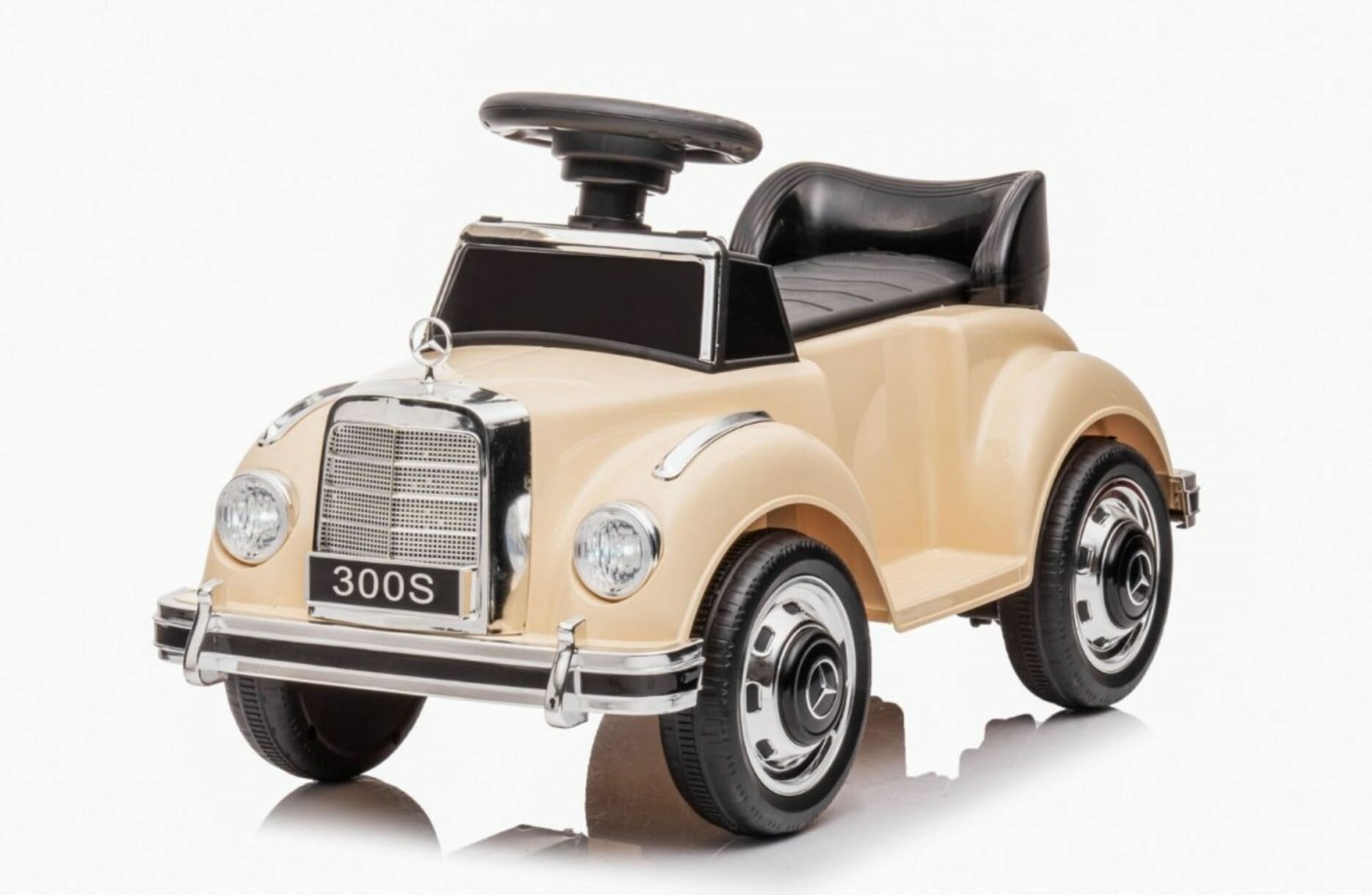 Детский толокар RiverToys Mercedes-Benz 300S (LS-128A) бежевый (лицензионная модель) с дистанционным управлением