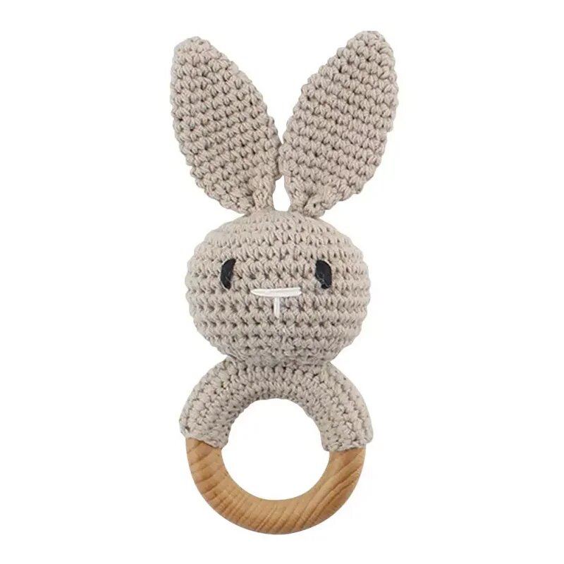 Деревянные музыкальные погремушки животные Let's Make, Gray Bunny