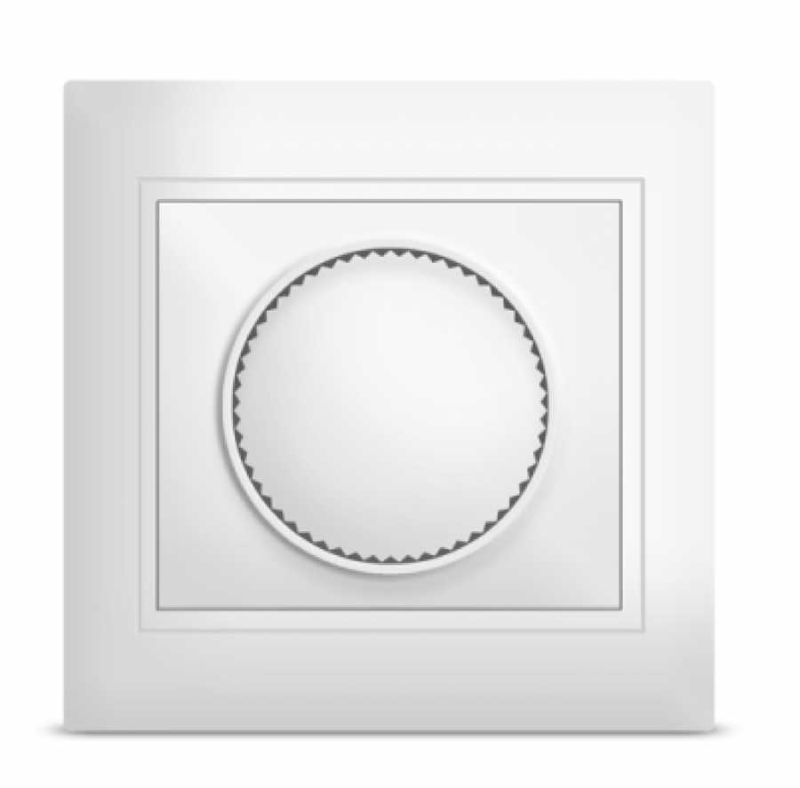 Диммер UNIVersal / Юниверсал Севиль поворотно-нажимной, белый мощностью 500Вт 220В, IP20 / электрика