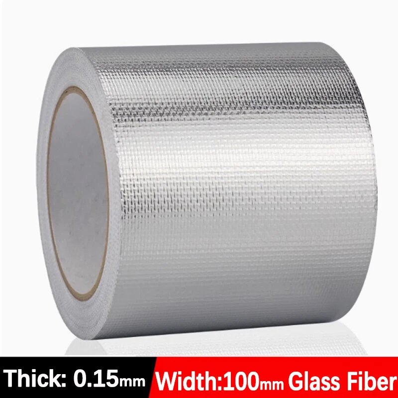 Теплоизоляционная лента из стеклоткани с алюминиевой фольгой 0.15x100mm